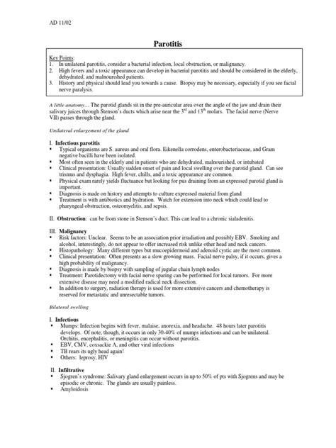 Parotitis Pdf Diseases And Disorders Immunology