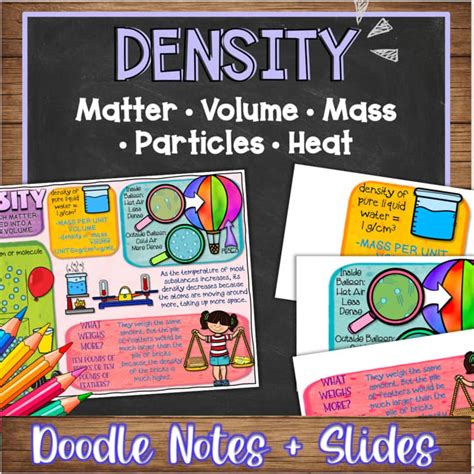 Density Doodle Notes And Quiz Pp Ngss Middle And High School Physical