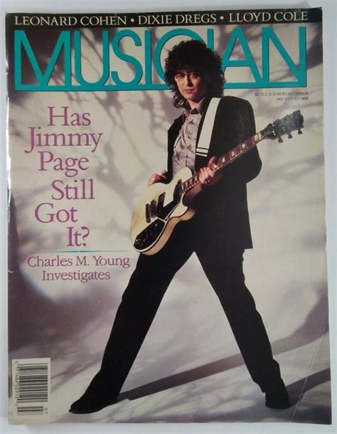 Jimmy Page 1988 Musician Mag Rare Cohen Lloyd Cole Dixie Dregs Parker
