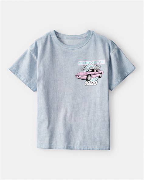 Girls Chevrolet™ Corvette™ Short Sleeve Graphic Tee Blue Oshkosh B