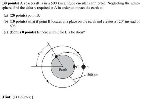 A Spacecraft Is In A 500 ﻿km Altitude Circular Earth