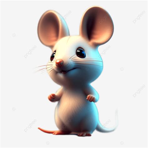 Realistic 3d Rendering Mouse Model Cute Mouse Rat 3d Rendering Png