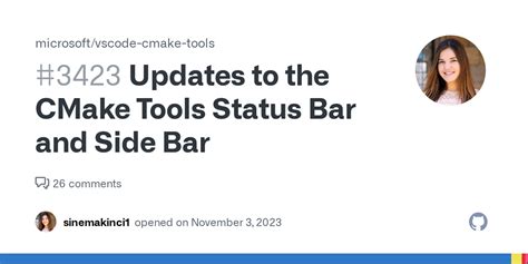 Updates To The CMake Tools Status Bar And Side Bar Issue Microsoft Vscode Cmake Tools