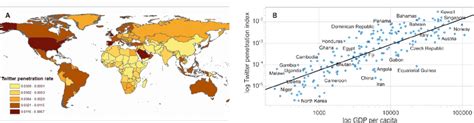 Twitter Penetration Rate Across Countries Of The World A Spatial