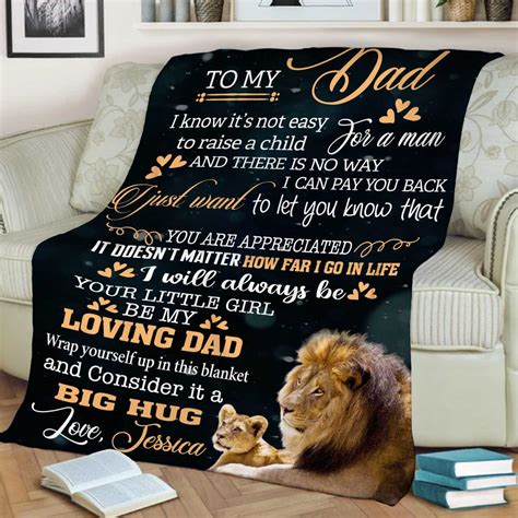 To My Dad Youre Appreciated Customized Blanket Fathers Day T For