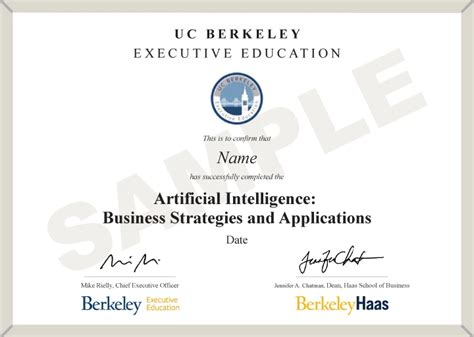Certificate Of Business Excellence Berkeley