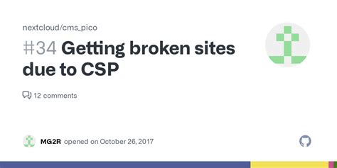 Getting Broken Sites Due To CSP Issue Nextcloud Cms Pico GitHub