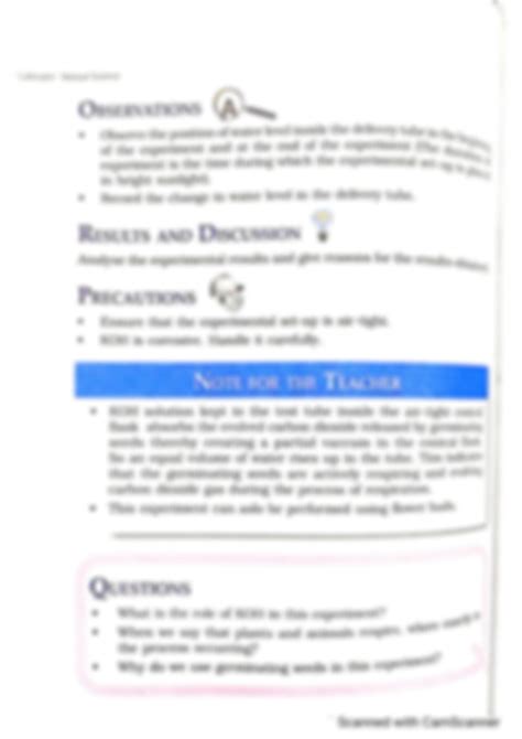 Solution Class 10 Bio Practical Pdf Co2 Is Relesed During Respiration