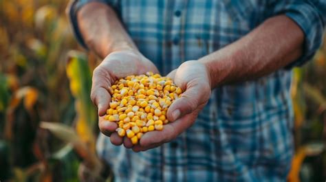 Premium Photo A Photo Of A Agriculture Farmer Holding Corn Grains In His Hand Generated By