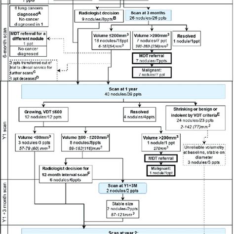Outcomes Of Growing Solid Nodules 200 Mm 3 At First Interval Scan