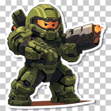 Chibi Doom Slayer Armor Sticker Bestgames Sticker Png