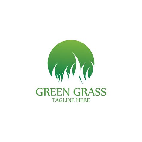 Natural Grass Logo Design Template 21871718 Vector Art At Vecteezy