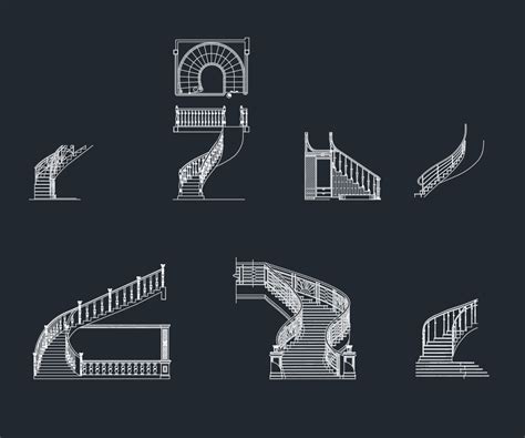 Spiral Staircase Plan Cad Block Stairs Cad Blocks Free Download