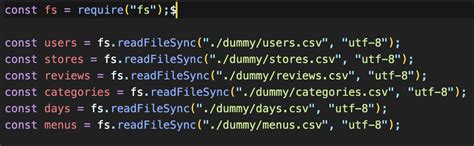 Csv 파일로 더미데이터 만들기