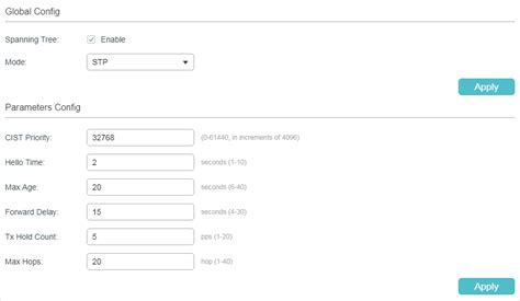 Configuring Spanning Tree