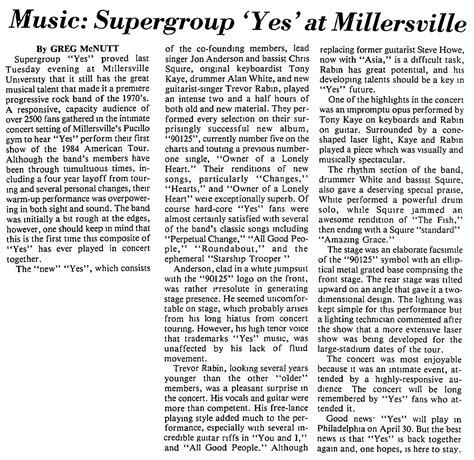 Yes 1984 Articles And News