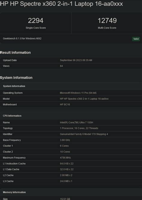 Intel Core Ultra H Et Ultra H Rep R S Sur Geekbench La Gamme Meteor Lake Inclurait
