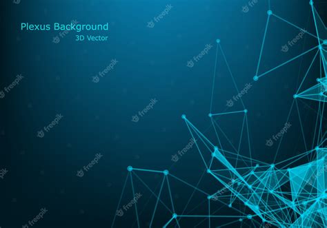 Premium Vector Abstract Polygonal Space Low Poly Dark Background With Connecting Dots And Lines