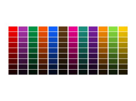 Vector Color Palette Set Design Template Multi Light Shades Colors