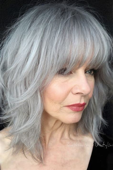 Embracing Elegance Hairstyles For Women Over 60 With Bangs Bangz
