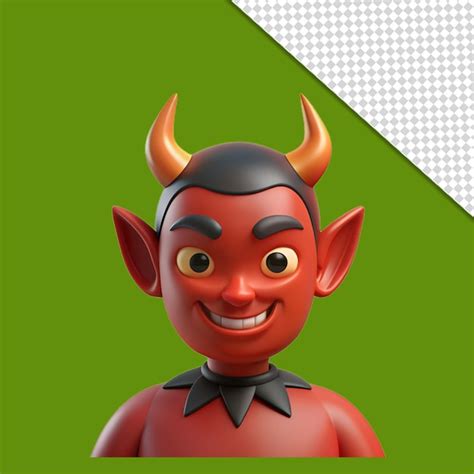 Premium Psd 3d Red Devil Face