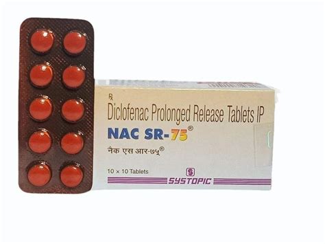 75mg Nac Sr Diclofenac Sodium Tablets At ₹ 50piece Diclofenac Sodium