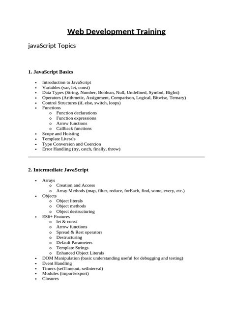 Java Script Learning Module Pdf