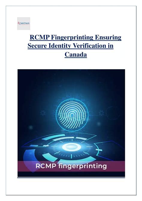 ppt rcmp fingerprinting ensuring secure identity verification in