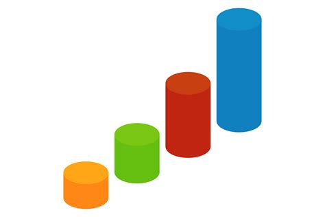 Cylindrical Column Diagram Color Isomet Graphic By Microvectorone