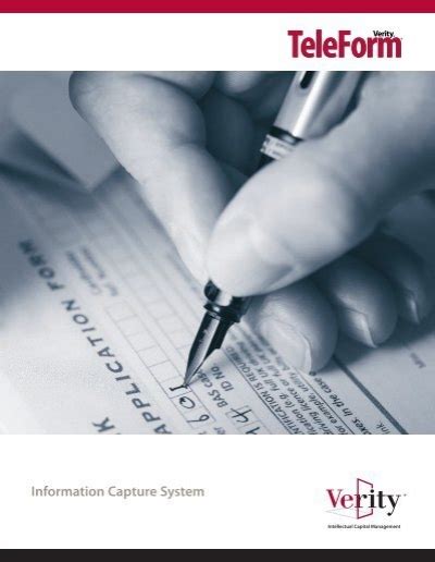 Verity Teleform Information Capture System