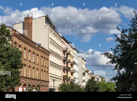 Oderberger Strasse Fire Station Town Houses Clouds Prenzlauer Berg