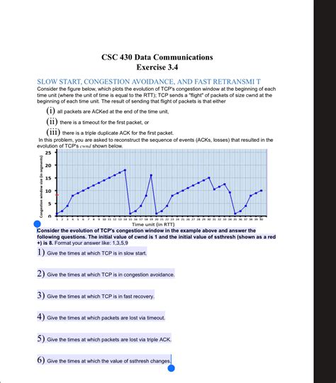 Solved Csc 430 ﻿data Communications Exercise 34slow Start
