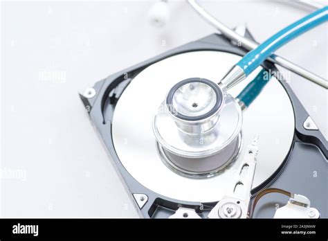Hard Disk Drive Inside Data Safety Concept Stock Photo Alamy