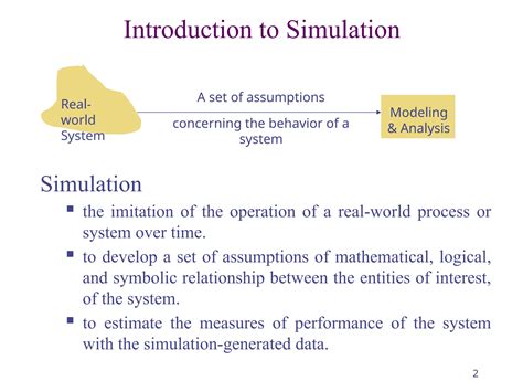 Lecture 1 Introduction To Simulation Editedpptx Lecture 1 Introduction To Simulation Editedpptx