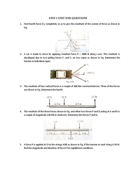 Unit I Em Assignment Questions Pdf