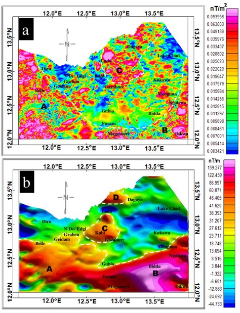 A Analytic Signal And B Total Magnetic Intensity Data Upward