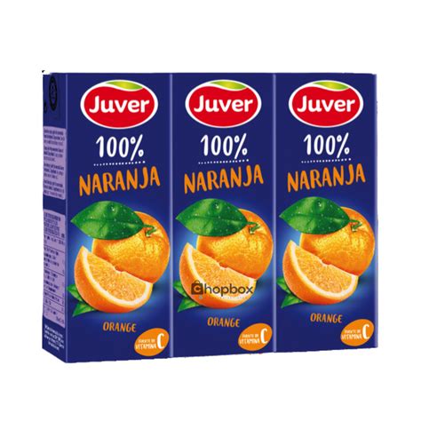 Juver 100 Orange Naranja Juice 200ml 3pcs Chopbox