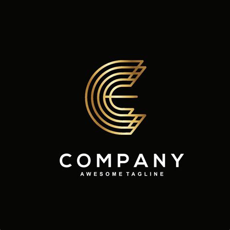 Evolve E Logp Design With Golden Color 50547685 Vector Art At Vecteezy