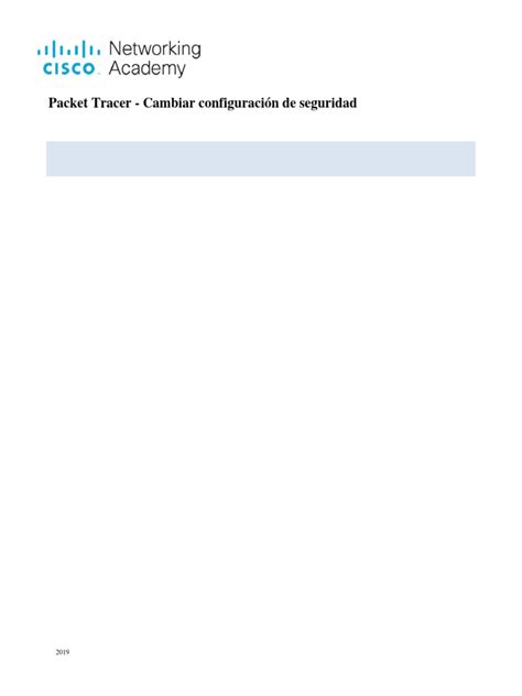 11 6 1 Packet Tracer Switch Security Configuration Pdf Conmutador De Red Telecomunicaciones