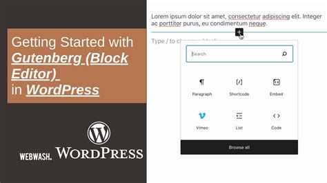 Getting Started With Gutenberg Block Editor In WordPress WebWash