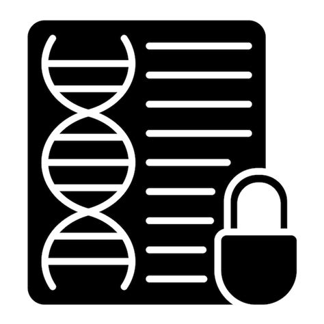 Premium Vector Genetic Data Glyph Solid Black Illustration