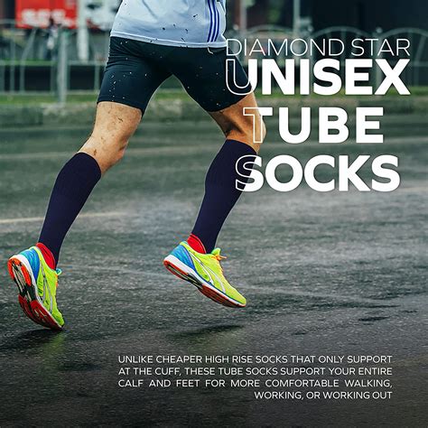 Tube Socks Men Premium Cushion Cotton Over The Calf Athletic Knee High