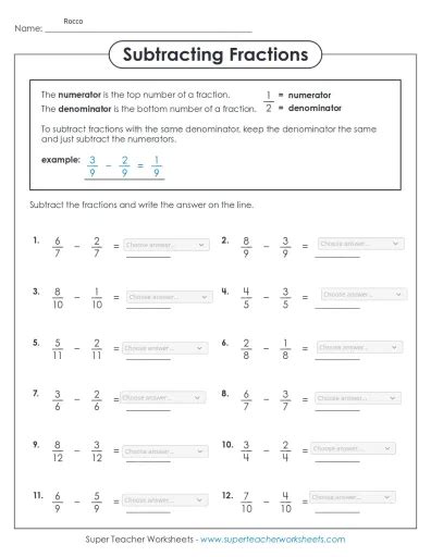 Comparing Fractions Tape Diagrams Qwert Interactive Worksheet Edform