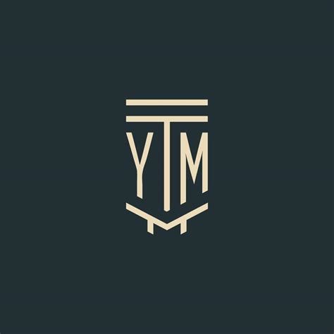 Ym Initial Monogram With Simple Line Art Pillar Logo Designs 11488354 Vector Art At Vecteezy