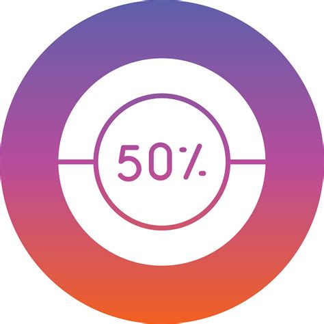 Half Pie Chart Vector Icon Design 15004585 Vector Art At Vecteezy