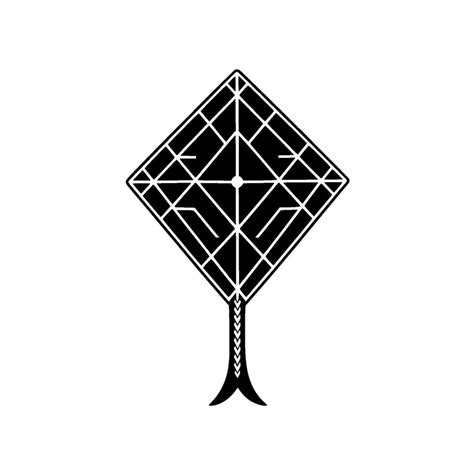 Stylized Abstract Diamond Shaped Kite With Intricate Geometric Patterns