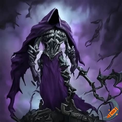 Darksiders 2 Death The Grim Reaper Purple Cloak Bones On Craiyon