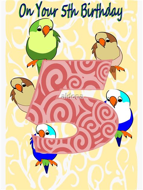 5 Birds Sticker For Sale By Aldona Redbubble