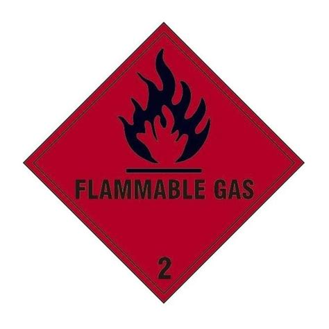 Flammable Gas Class 2 Sav Label Rsis