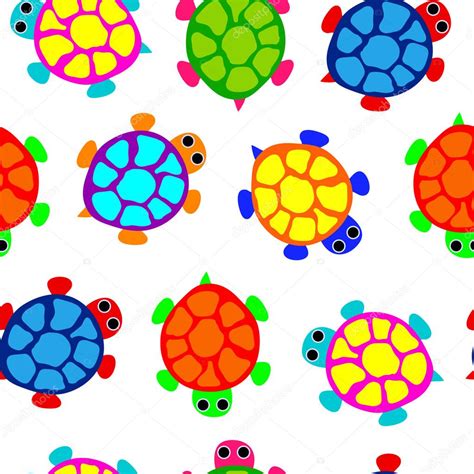 Seamless Background With Turtles Vector Stock Vector By ©olgatropinina